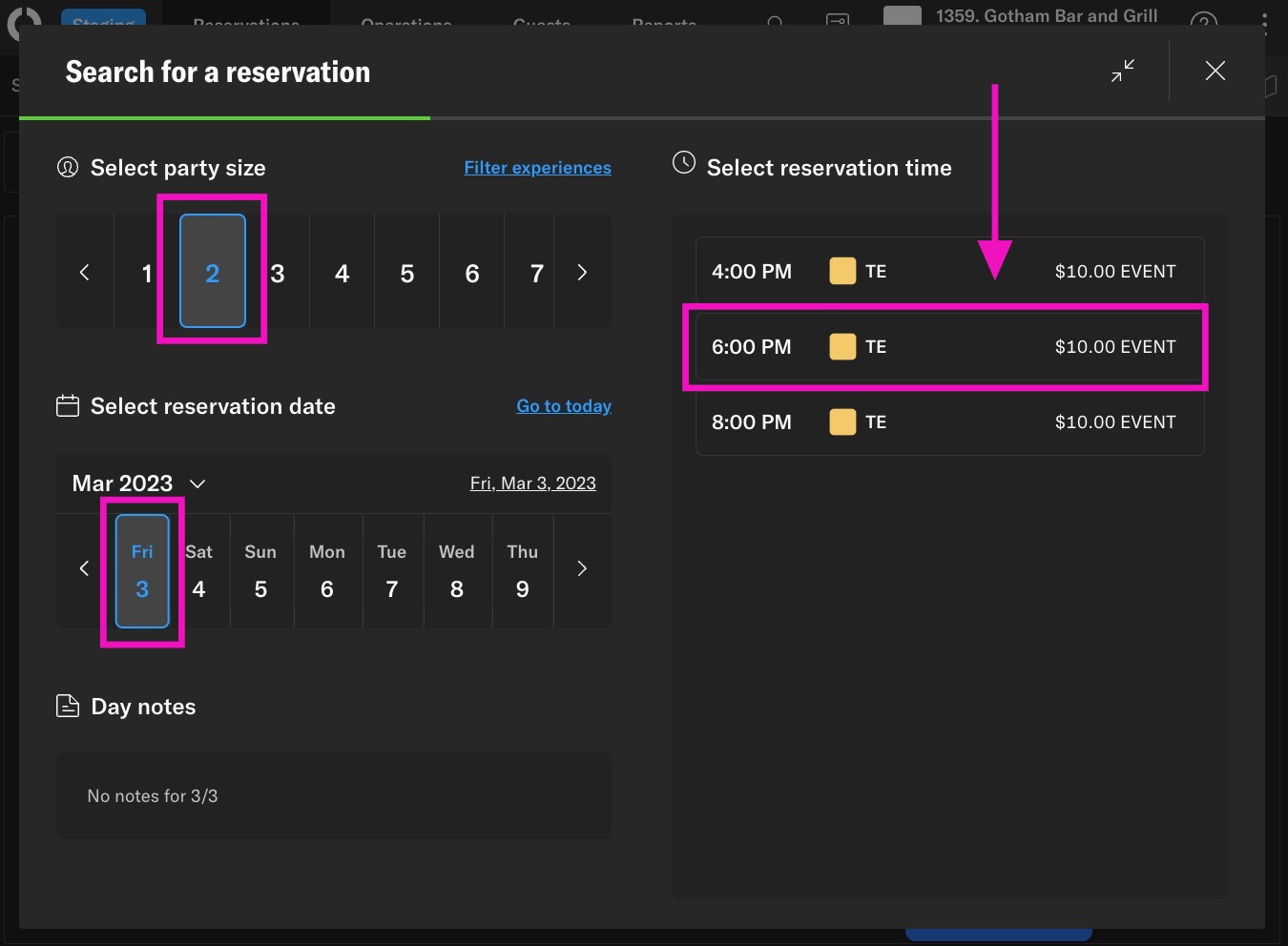 Purchasing a Ticket – Tock
