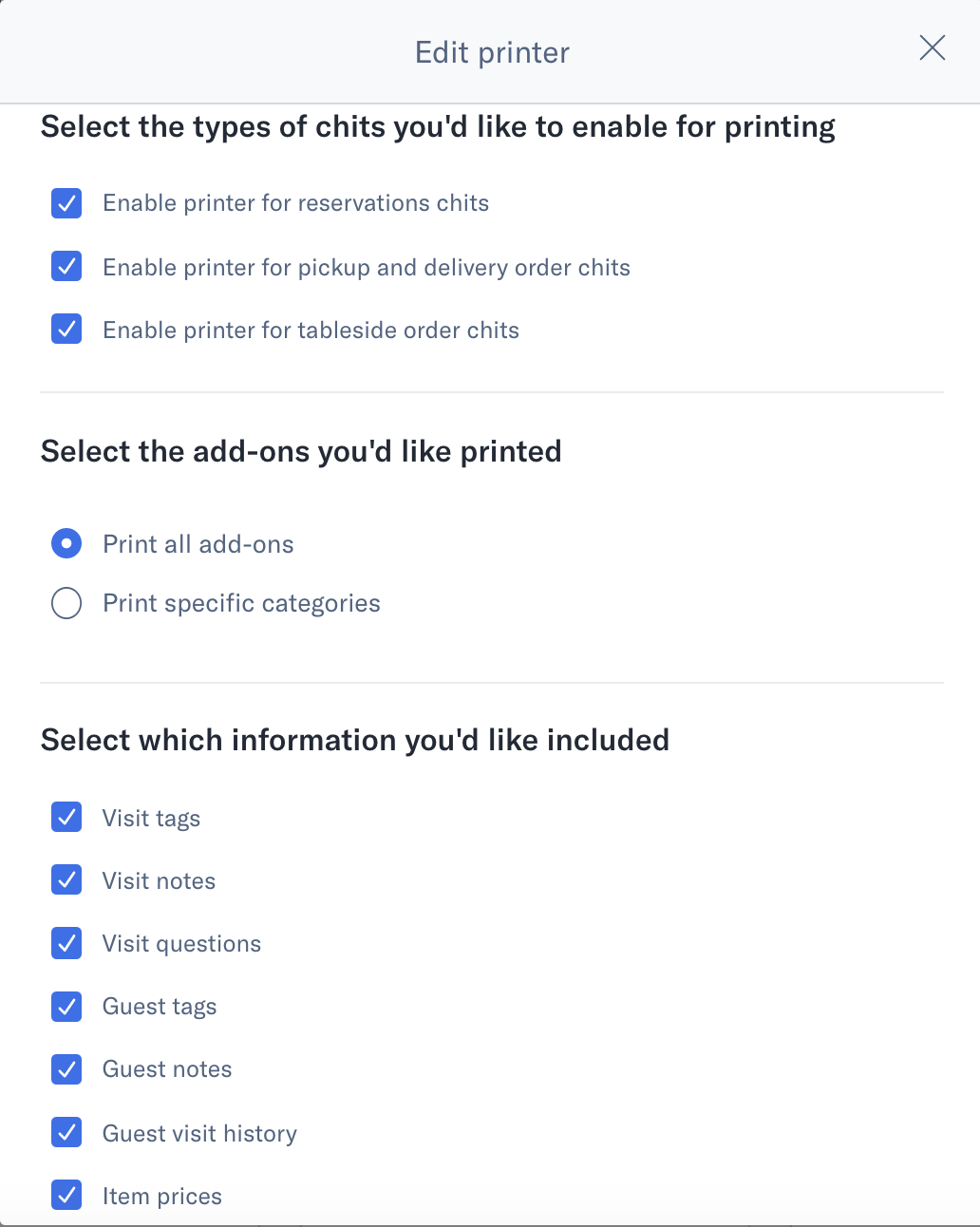 Connecting Chit Printers – Tock