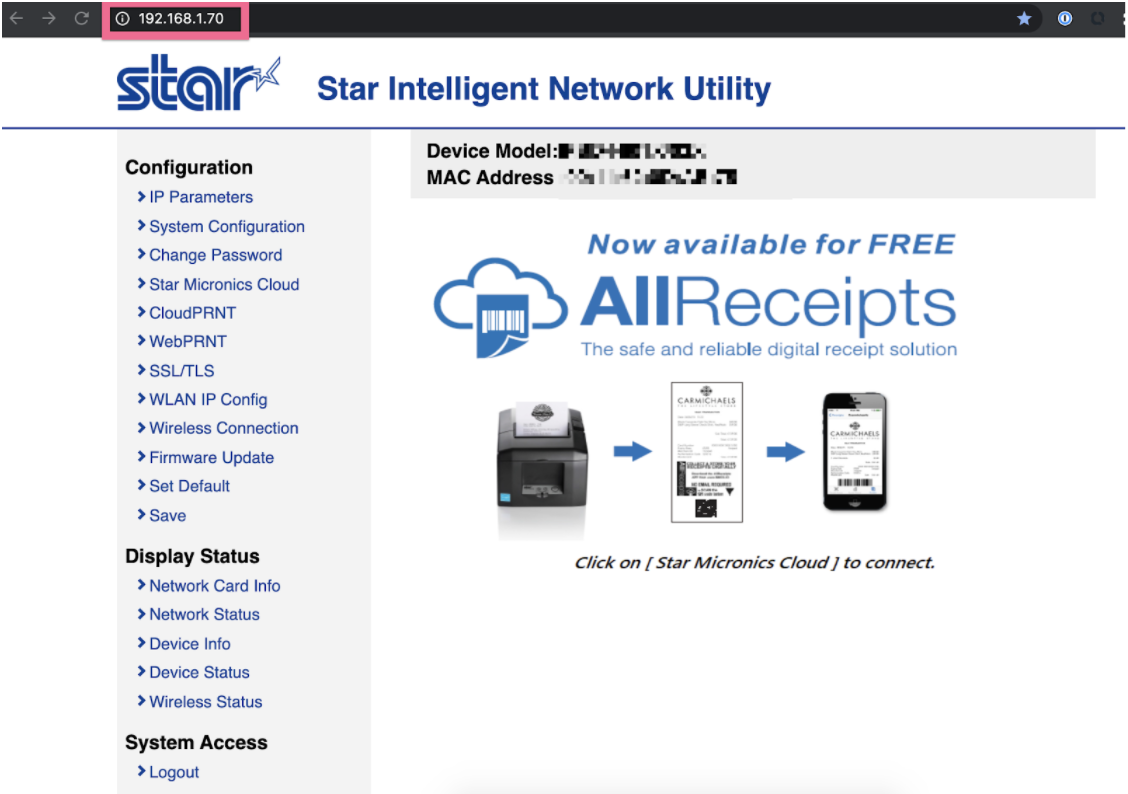 Connecting Chit Printers – Tock